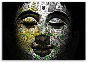 Gario Obraz na plátně Buddhova tvář ve vzorech Rozměry: 60 x 40 cm