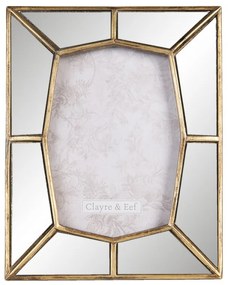 Fotorámeček se zrcadlovým okrajem se zlatým lemováním – 13x18 cm