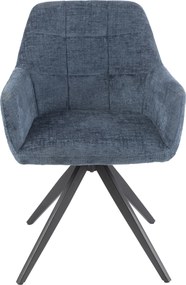Modrá jídelní židle Louna - 56*58*85 cm