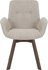 Designová otočná židle Yanisin taupe / hnědá