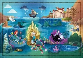 Clementoni PUZZLE Disney Mapa - Malá mořská víla / 1000 dílů / od 14 l