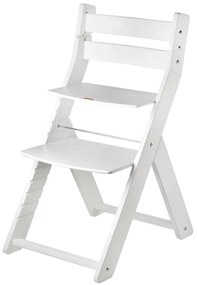 WOOD PARTNER Rostoucí židle pro prvňáčka  SANDY bílá/bílá