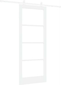 Posuvné dveře ORKDAL 83 x 202 cm Masivní borové dřevo a sklo 3332054