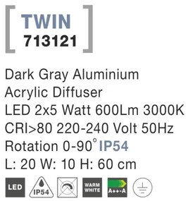 Venkovní LED lampa Twin