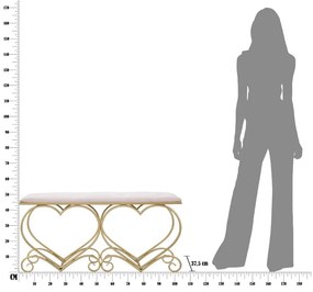 Designová lavice Efthymia 105 cm růžová