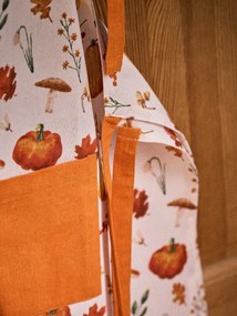 Sinsay - Kuchyňská zástěra s podzimním motivem - oranžová