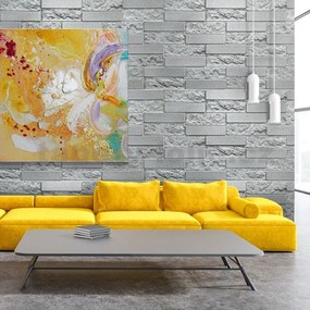 Obkladové panely 3D PVC TP10019927, cena za kus, rozměr 980 x 490 mm, pískovcový kámen šedý, GRACE