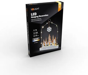 Solight LED závěsná dekorace - les s jeleny, 14x LED, 2x AA