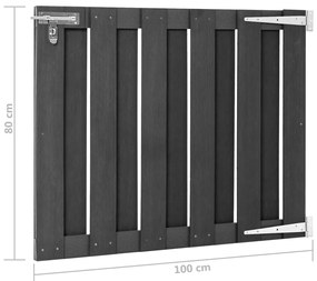 vidaXL Marketos Zahradní branka WPC 100 x 80 cm šedá