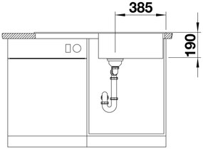 Blanco Zia XL 6 S, silgranitový dřez 1000x500x190 mm, 1-komorový, antracitová, 517568