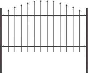 Zahradní plot WOERDEN 4 ks 170 x 140 cm Práškově lakovaná ocel 3360107