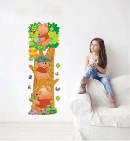 Samolepka na zeď "Dětský metr - Medvídek Pú" 70x25 cm