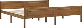 Rám postele masivní borové dřevo medově hnědý 200 x 200 cm 322116