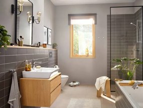 Hansgrohe Rebris E, umyvadlová baterie 110 s odtokovou soupravou s táhlem, CoolStart, EcoSmart, chromová, 72589000