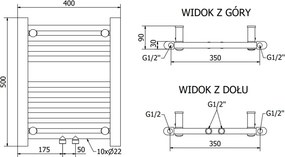 Mexen Mars elektrický radiátor 500 x 400 mm, 300 W, bílý - W110-0500-400-2300-20