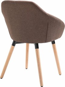 Jídelní židle 4 ks hnědé textil 278410
