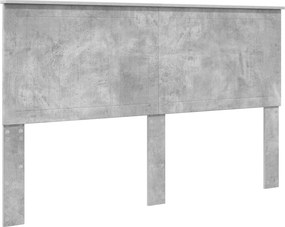 Rám postele s čelo Betonově šedá 160 x 200 cm Kompozitní dřevo 3411283