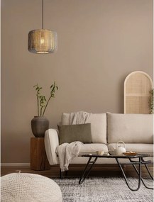 Modré/v přírodní barvě provazové závěsné svítidlo ø 33 cm Abby – Nova Luce