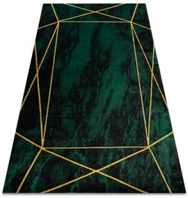 Kusový koberec EMERALD 1022 Luxusní moderní geometrický zelený zlatý Rozměr: 140x190 cm