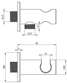 Deante Deante, podomítková termostatická sprchová sestava + BOX, kulatá, černá matná, BXYZNEBT