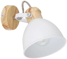 Globo 54018-1 nástěnná lampa wiho 1x40w | e27 - dřevo, bílá