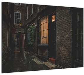 Skleněný obraz - Londýnská ulice (70x50 cm)