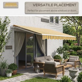Markýza Sluneční stříška, 3,5 m x 2,5 m, žlutá + šedá