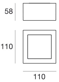 Linea Light 8227 Box_SQ, bílé stropní svítidlo 7W LED 3000K, 11x11cm