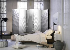 Pokojová zástěna Mneme II - abstraktní prostor s diamanty a velkými schody