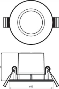 PH 8718699756048 LED Zapuštěné bodové svítidlo Philips DIVE SL261 set 3ks 8718699756048 3x5,5W 3x350lm 2700K IP65 bílé stmívatelné - PHILIPS (929002374422)