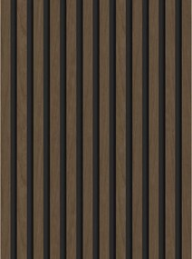 Mexen Lam-B, akustické stěnové lamely 275 × 30 cm, HDF deska 4 mm, technická dýha, ořech espresso, S100-275307-3015-019