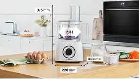 BOSCH MCM3230W MultiTalent 3 bílá / Kuchyňský robot / 800 W / 2,3 l mí