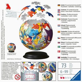 RAVENSBURGER Puzzleball 3D Pokeball skládačka 72 dílků Pokémon 2411785