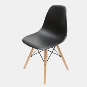 Jídelní židle dřevo+černý plast