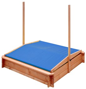 Dětské dřevěné pískoviště se stříškou NEW BABY 120x120 cm modré
