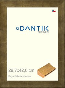 DANTIK rámeček 29,7x42 | Saya Sabbia písková (Plexi Čiré)