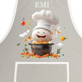 Kuchyňská zástěra Gusto EMI, šedá