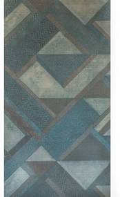ALFIstyle Vliesová tapeta geometrický vzor, šedomodrá