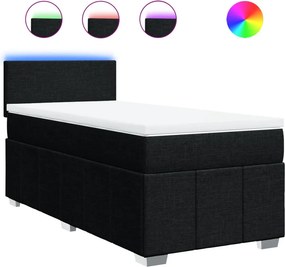Box spring postel s matrací černá 100 x 200 cm textil 3289274