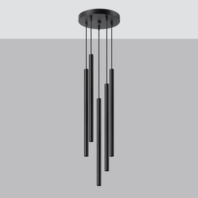 Sollux Lighting Závěsné svítidlo PASTELO 5P černé