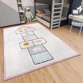 Růžovo-bílý dětský koberec 120x170 cm Bouncy – Hanse Home