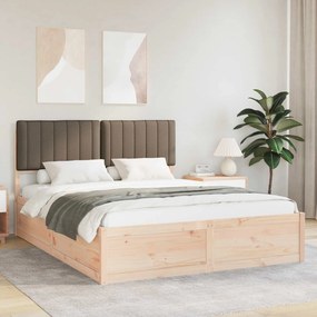 Rám postele s čalouněným čelem s čelo Taupe 160 x 200 cm 3398222