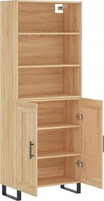 Skříň highboard dub sonoma 69,5 x 34 x 180 cm kompozitní dřevo 3189984