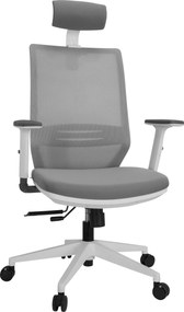 XXXLutz OTOČNÁ ŽIDLE, síťovina, plochá tkanina, šedá, bílá MID.YOU - Online Only kancelářské židle - 001918059402