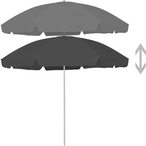 Plážový slunečník antracitový 300 cm 314710