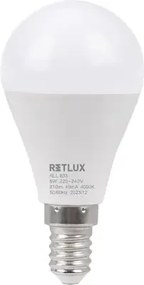 RETLUX RLL 633 G45 E14 mini Globe 6W / 810 lm / 4000K - studená bílá /