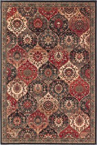 Kusový koberec vlněný Osta Kashqai 4373 500 Klasický zelený červený Rozměr: 240x340 cm