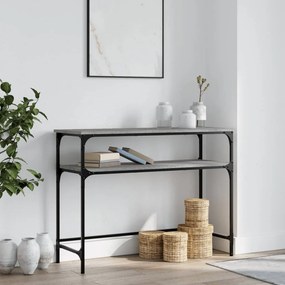 Konzolový stolek šedý sonoma 100x35,5x75 cm kompozitní dřevo - Default Title