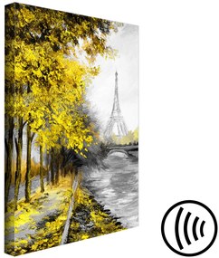 Obraz Pařížský kanál (1-dílný) vertikální žlutý