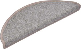 Schodové rohože 10 ks 65 x 24 x 4 cm světle hnědé, půlkulaté, velké 149755